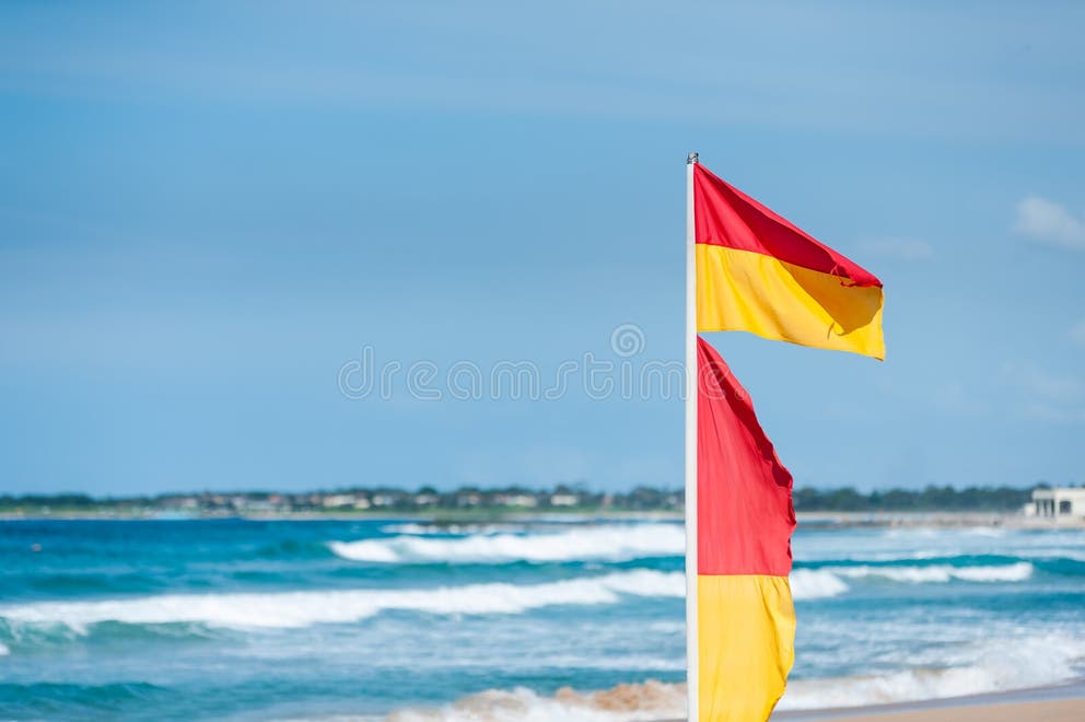 Surf rescue flags editorial stock photo. Image of australia - 91760353
