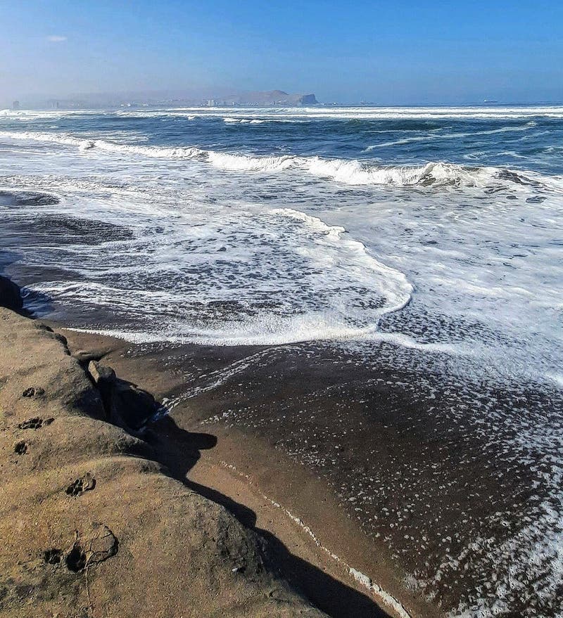 Surf Sea Sunset Beach Nature Look Stock Photo - Image of surf, sunset ...