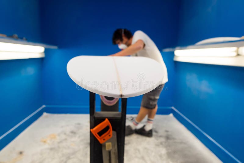 Professional Surf Shaper Working in His Studio Stock Photo - Image of ...
