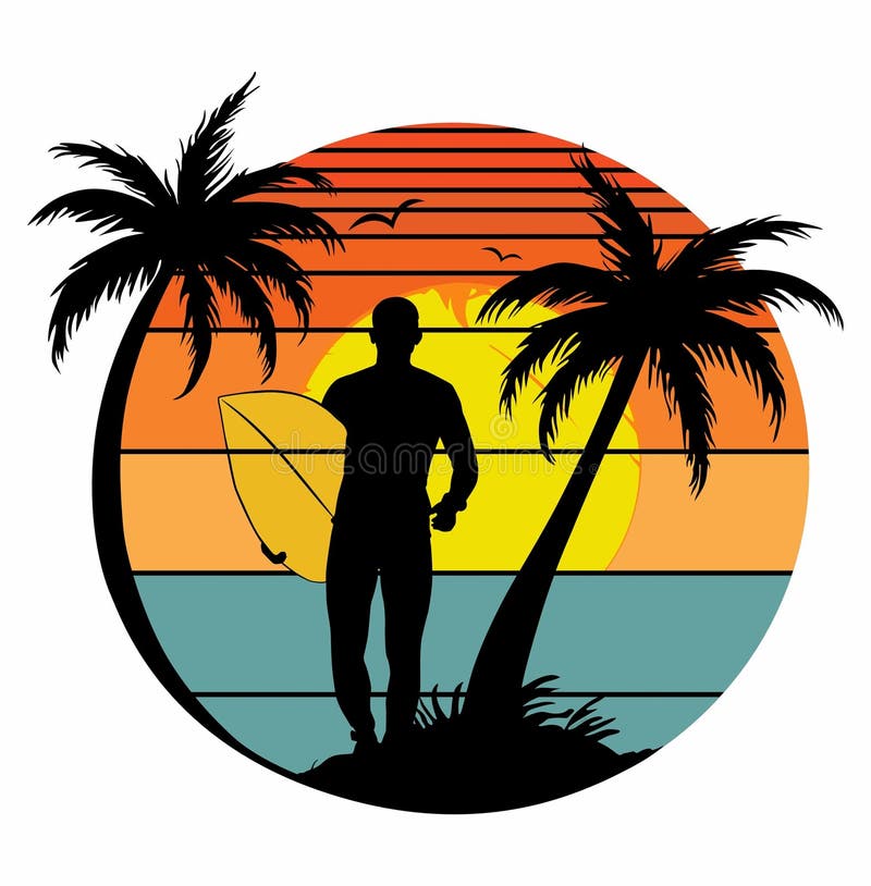 Surf style stock vector. Illustration of silhouette - 316431397