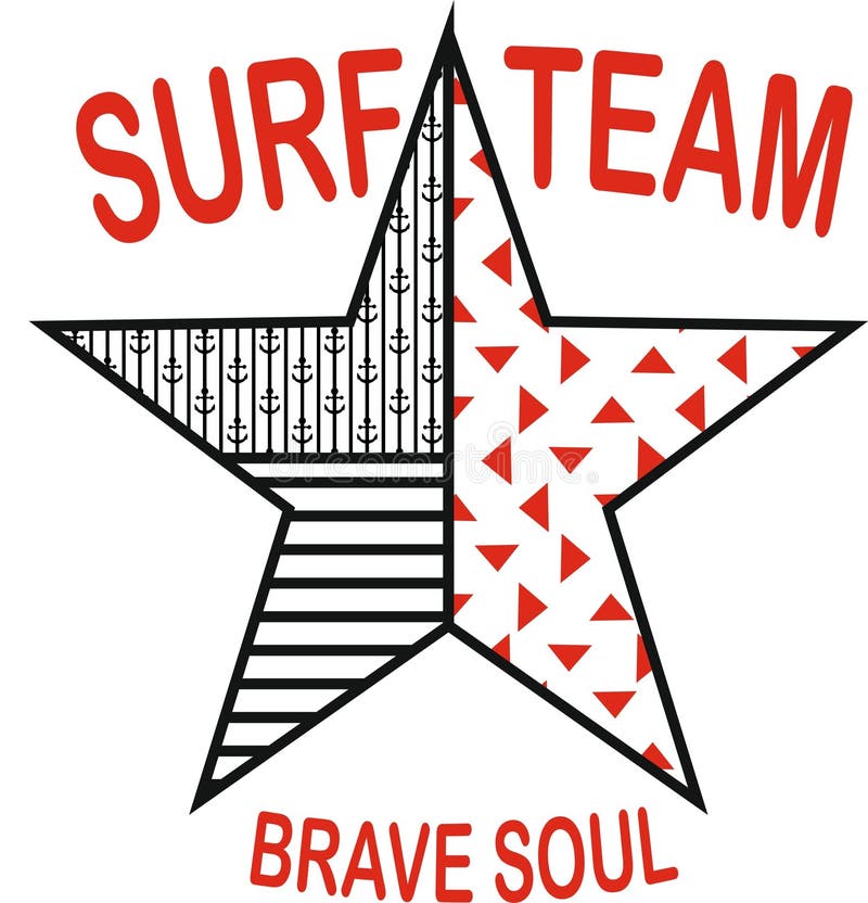 Surf Team All Over Print Vector Art Stock Vector - Illustration of surf ...
