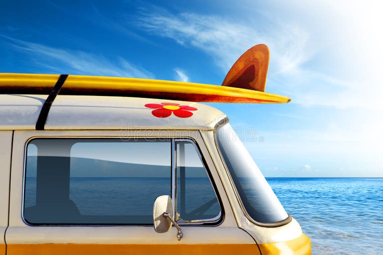 Surf Van stock image. Image of adventure, drive, journey - 7500121