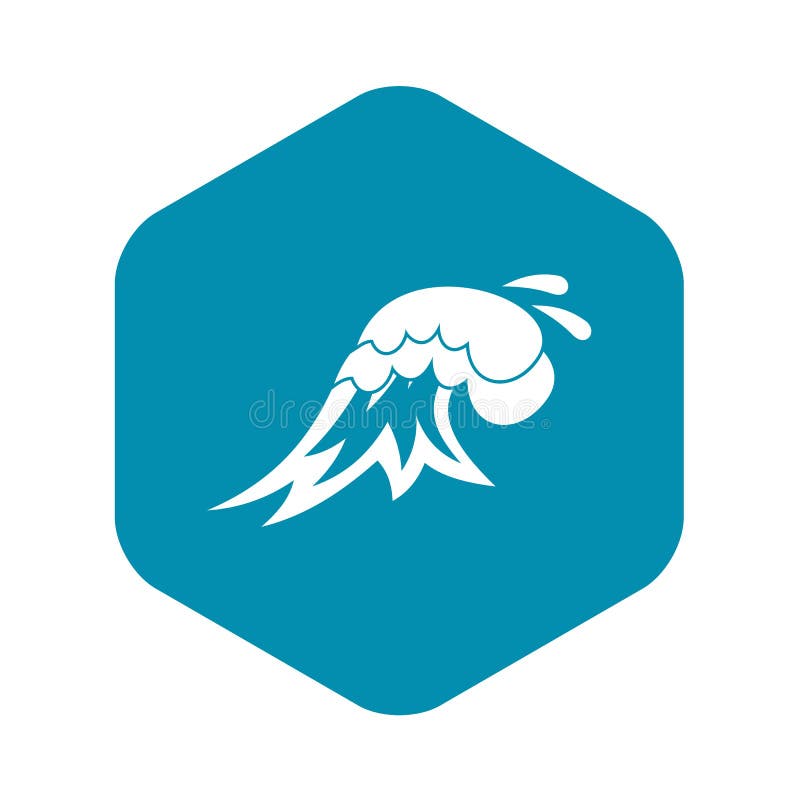 Surf Wave Icon, Simple Style Stock Vector - Illustration of aqua, beach ...