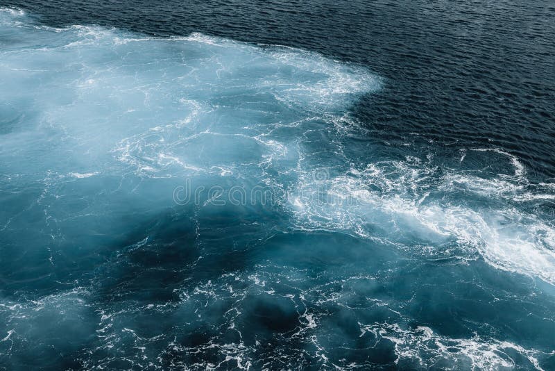 Surface of the Aegean Sea in Greece with Dramatic Waves and Foam ...