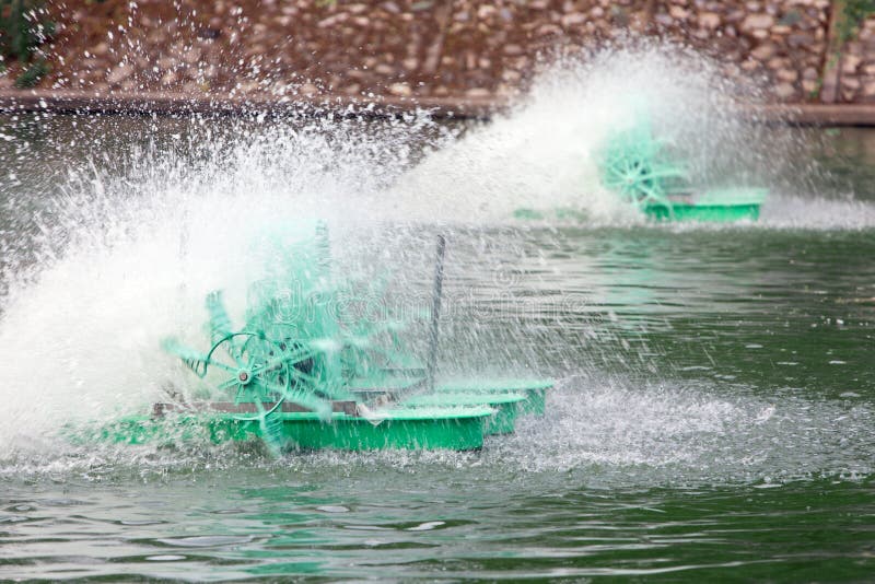 Surface Aerator Low Speed Motor Hydro Water. Stock Image - Image of ...