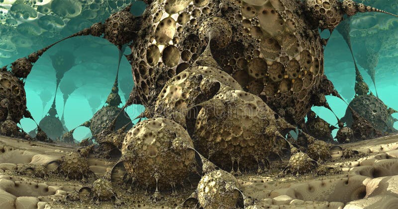 The Surface of an Alien Planet 3d Rendering Stock Illustration ...