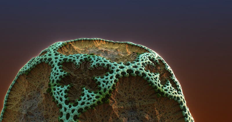 The Surface of an Alien Planet 3d Rendering Stock Illustration ...
