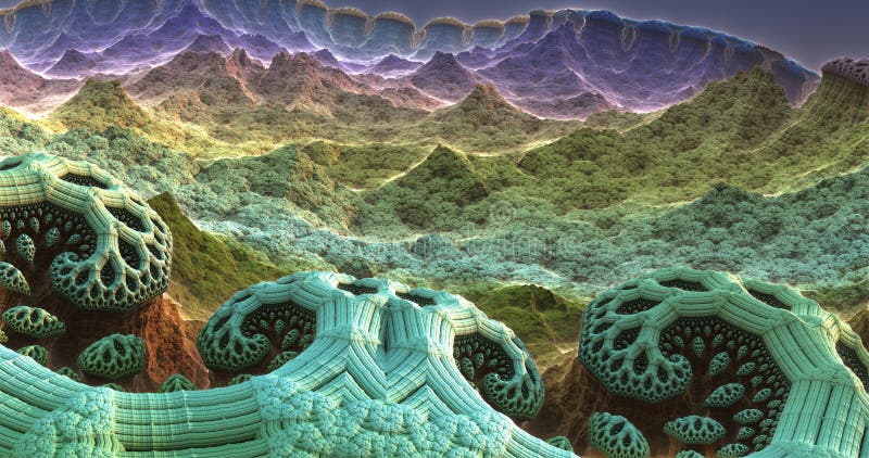The Surface of an Alien Planet 3d Rendering Stock Illustration ...
