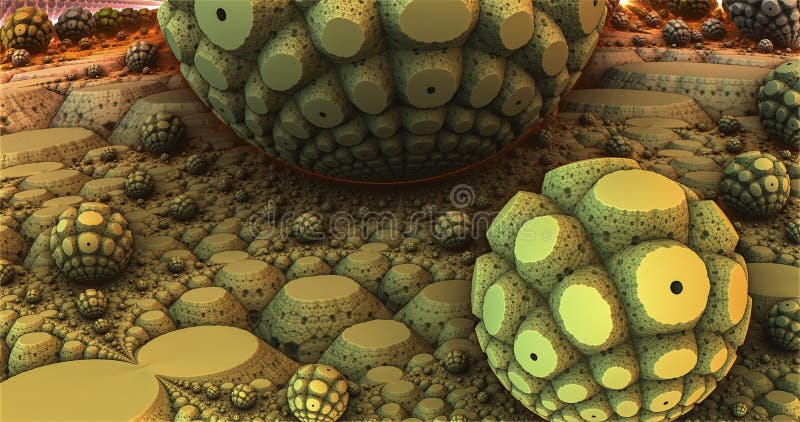 The Surface of an Alien Planet 3d Rendering Stock Illustration ...