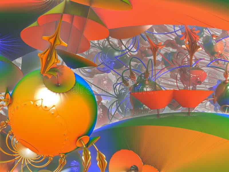 The Surface of an Alien Planet 3d Rendering Stock Illustration ...