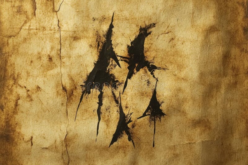 The Surface of an Ancient, Crumbling Wall with Ragged Wallpaper. a ...