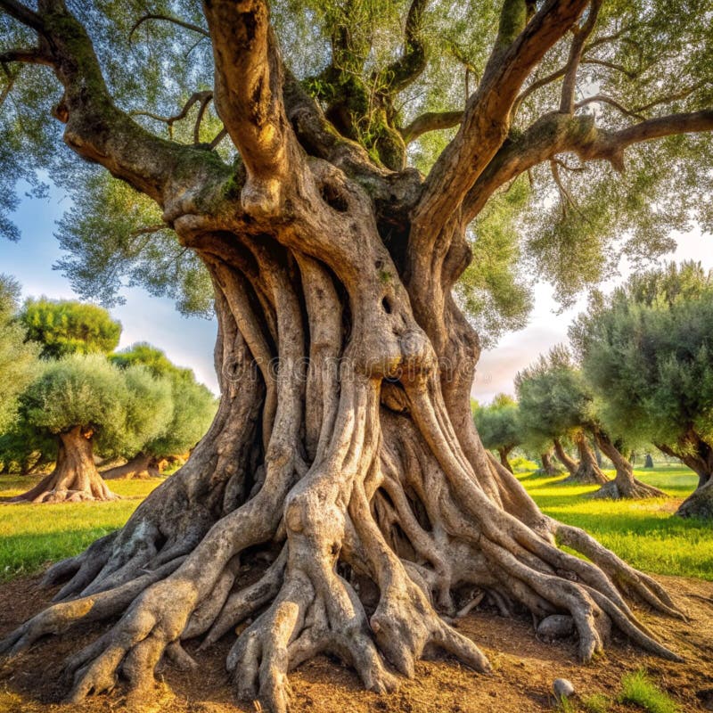 Surface of an Ancient Olive Tree Trunk Stock Illustration ...