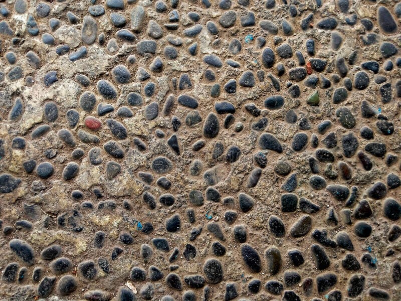 A Surface Background Covered with Small Pebbles of Various Colors and ...