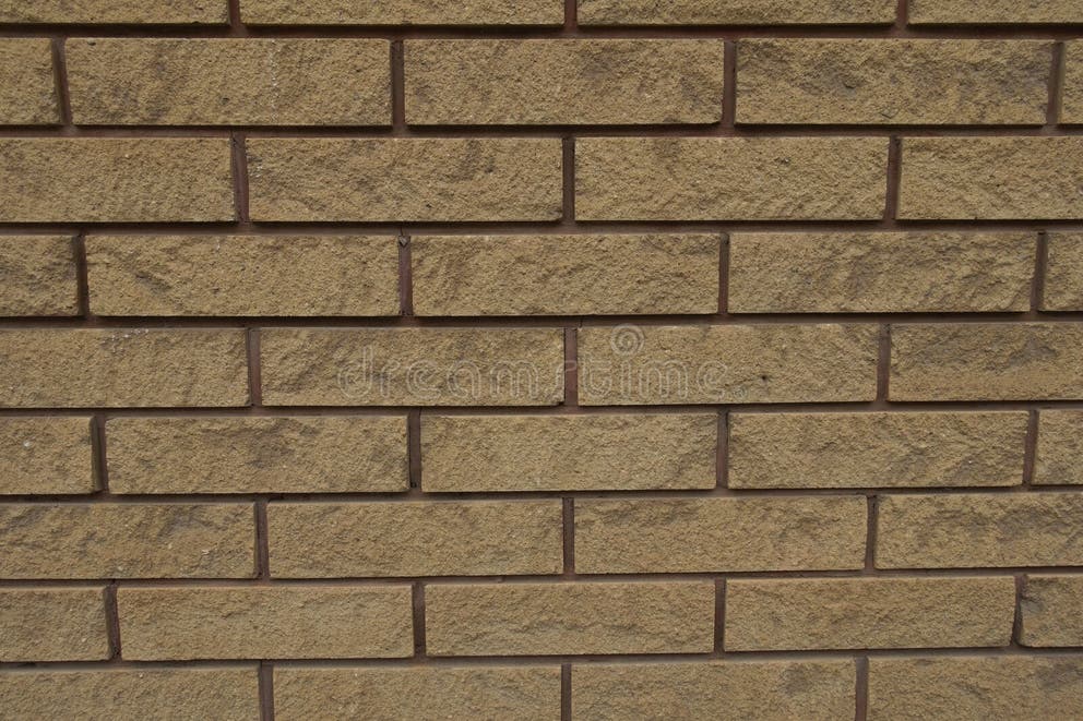 Surface of Beige Split Face Brick Veneer Wall Stock Image - Image of ...