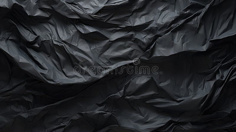 Surface Black Crinkled Paper Stock Illustration - Illustration of ...