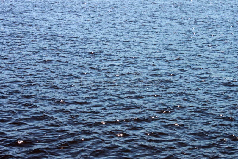 Reflection of Sun in the Water on Blue Sky Background, Horizontal View ...