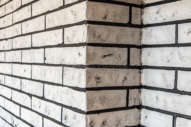 The Surface of the Brickwork is Painted White Stock Photo - Image of ...