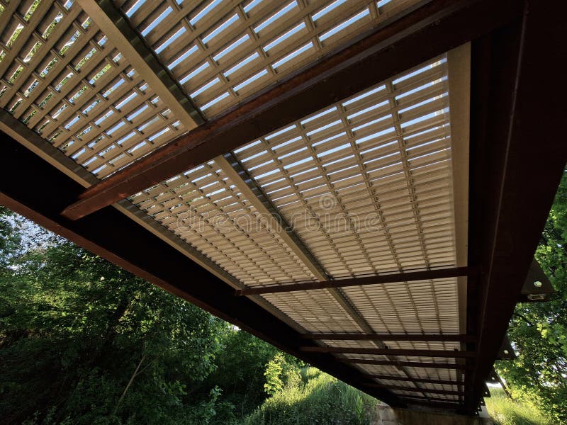 The Surface of the Bridge is Made of a Grid Made of Durable Plastic ...