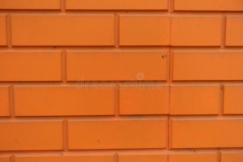 Surface of Orange Brick Veneer Wall Stock Photo - Image of background ...