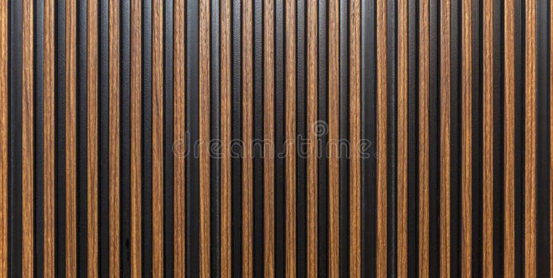 The Surface of a Brown Wooden Slatted Panel. Decor and Interior Design ...