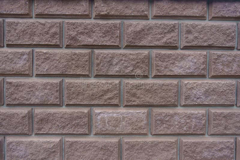 Surface of Brownish Pink Split Face Brickwork with Stretcher Bond Stock ...