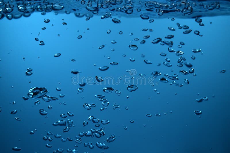 Bubble Under Blue Water Back Ground Stock Image - Image of ocean ...