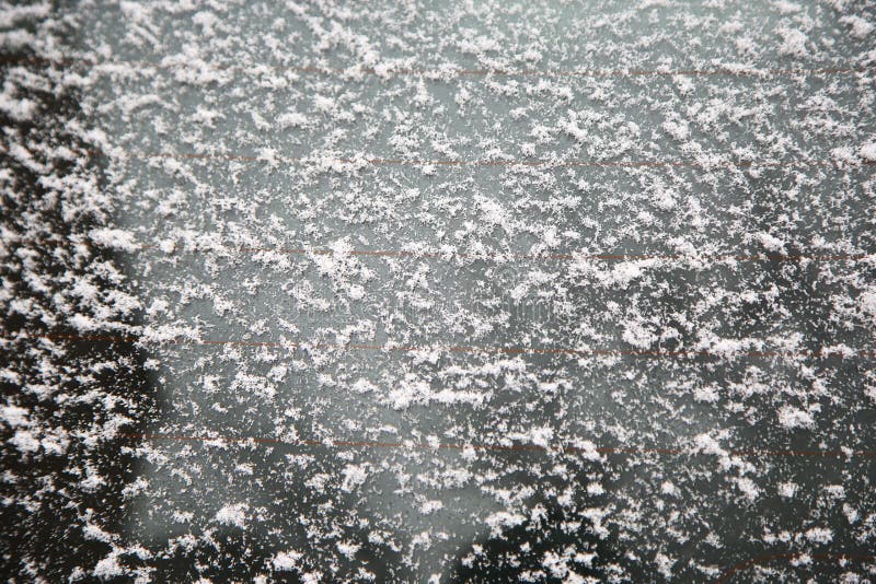 Surface of Car Window with Snow Stock Photo - Image of outdoors ...