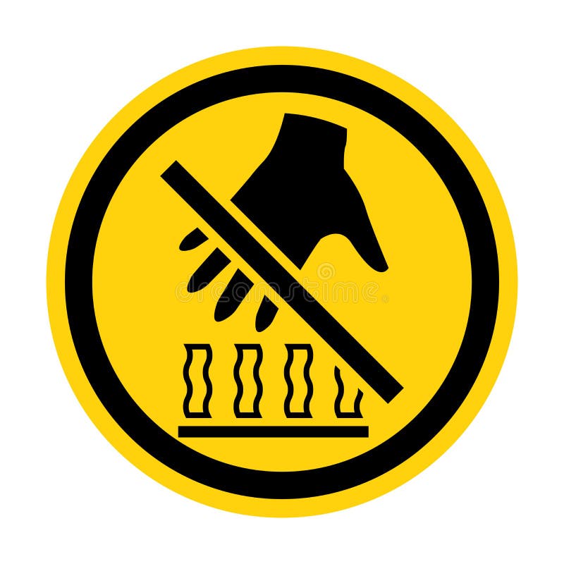 Surface Chaude Ne Touche Pas Le Symbole Illustration de Vecteur ...