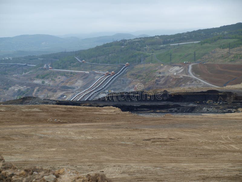 Surface coal mine stock image. Image of mining, excavator - 26017085