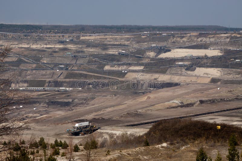 Surface Coal Mining-excavation Stock Image - Image of belchatow ...
