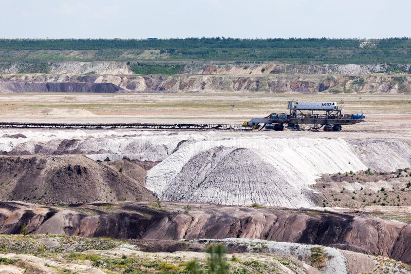Surface coal mining stock image. Image of excavator, conveyor - 42552833