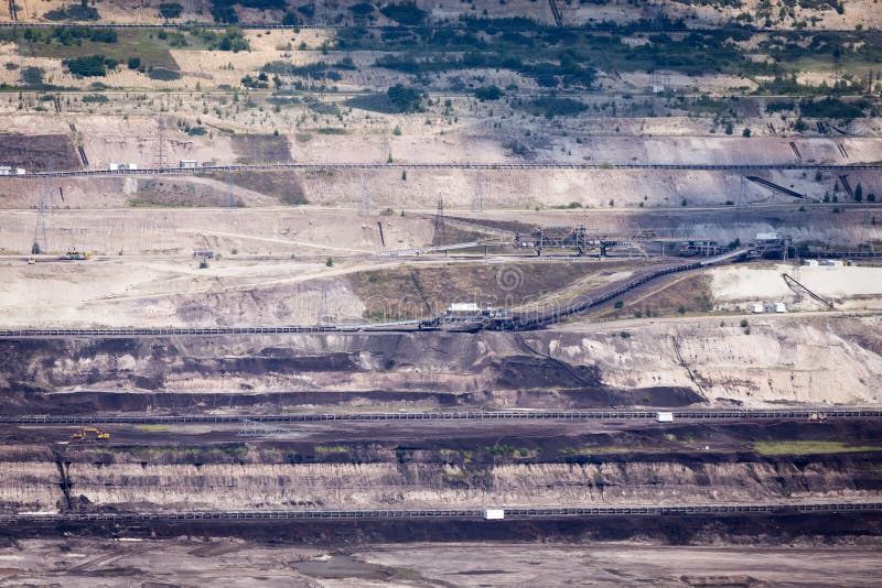 Surface coal mining stock photo. Image of belchatow, environment - 42552902
