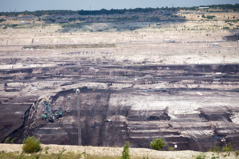 Surface coal mining stock photo. Image of excavator, production - 42552904