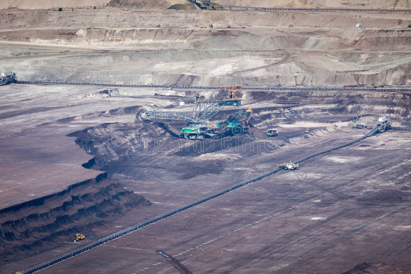 Surface coal mining stock photo. Image of industrial - 42734606