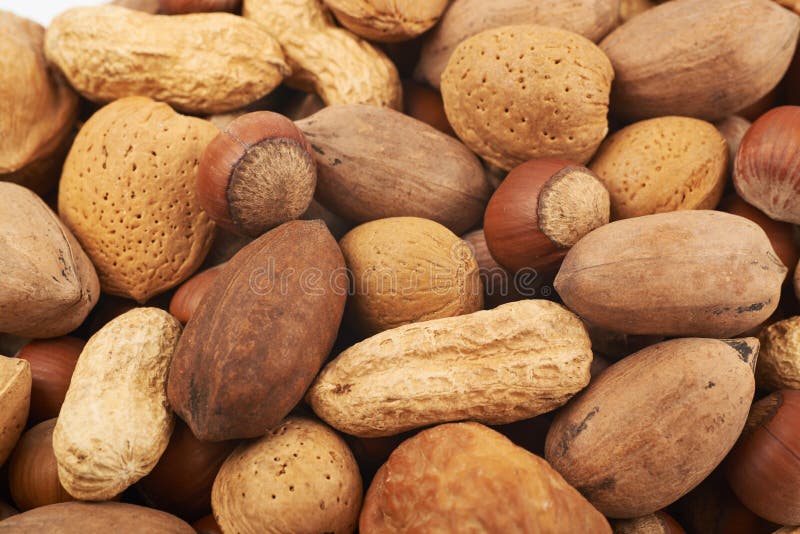 Surface Coated with Different Nuts Stock Photo - Image of brown, close ...