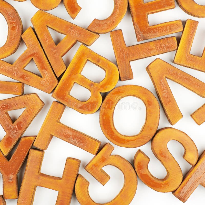 Surface Coated with Multiple Wooden Letters Stock Photo - Image of ...