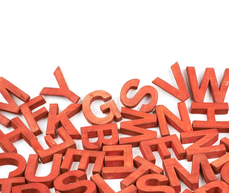 Surface Coated with Multiple Wooden Letters Stock Photo - Image of ...
