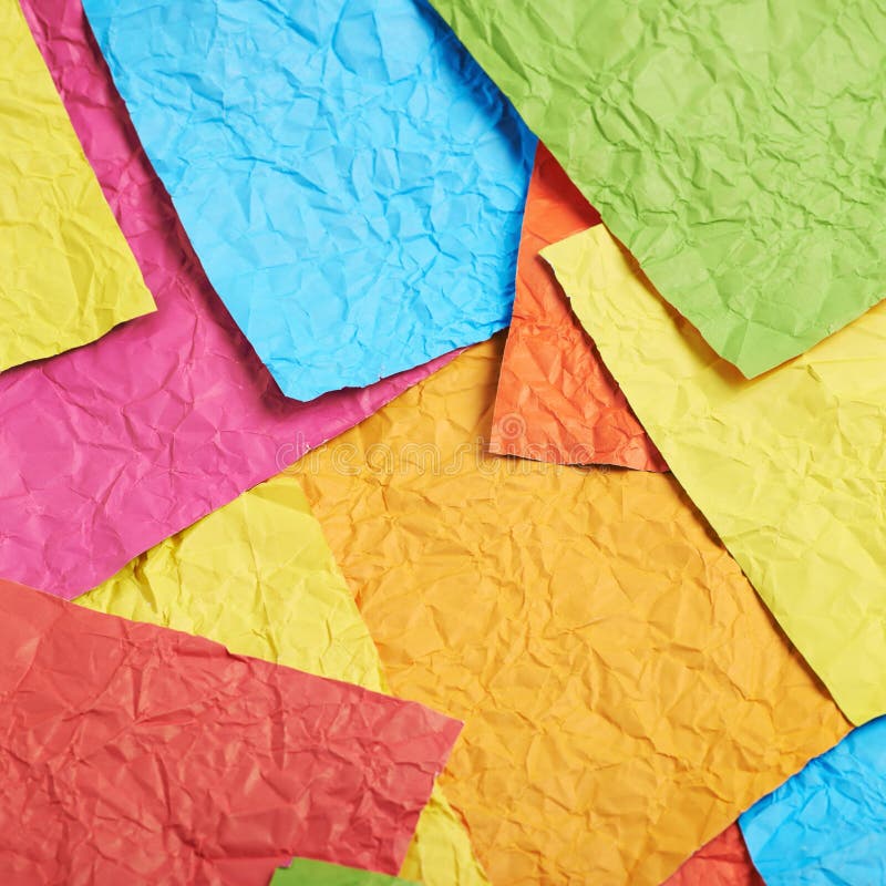 Surface Coated with Paper Sheets Stock Photo - Image of blue, green ...