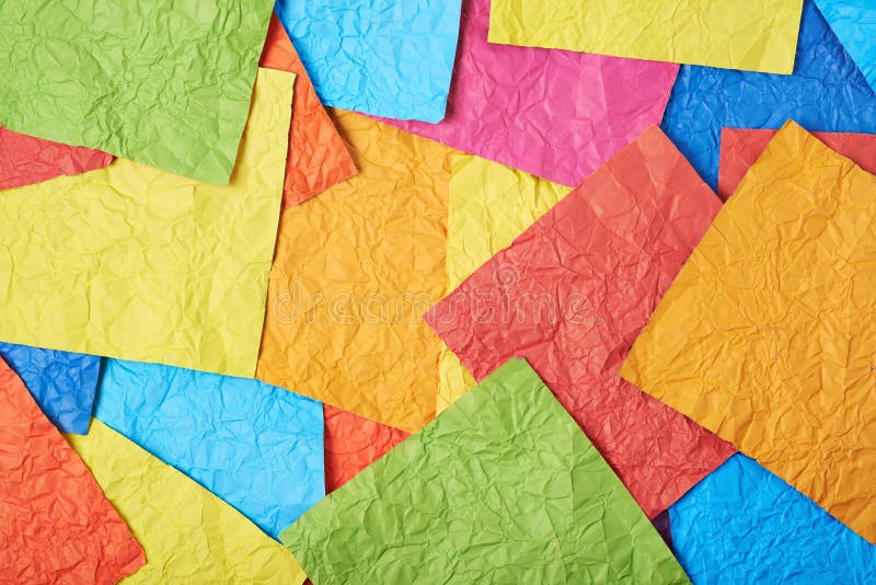 Surface Coated with Paper Sheets Stock Image - Image of colorful, green ...