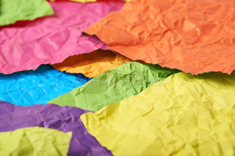 Surface Coated with Paper Sheets Stock Photo - Image of colorful ...