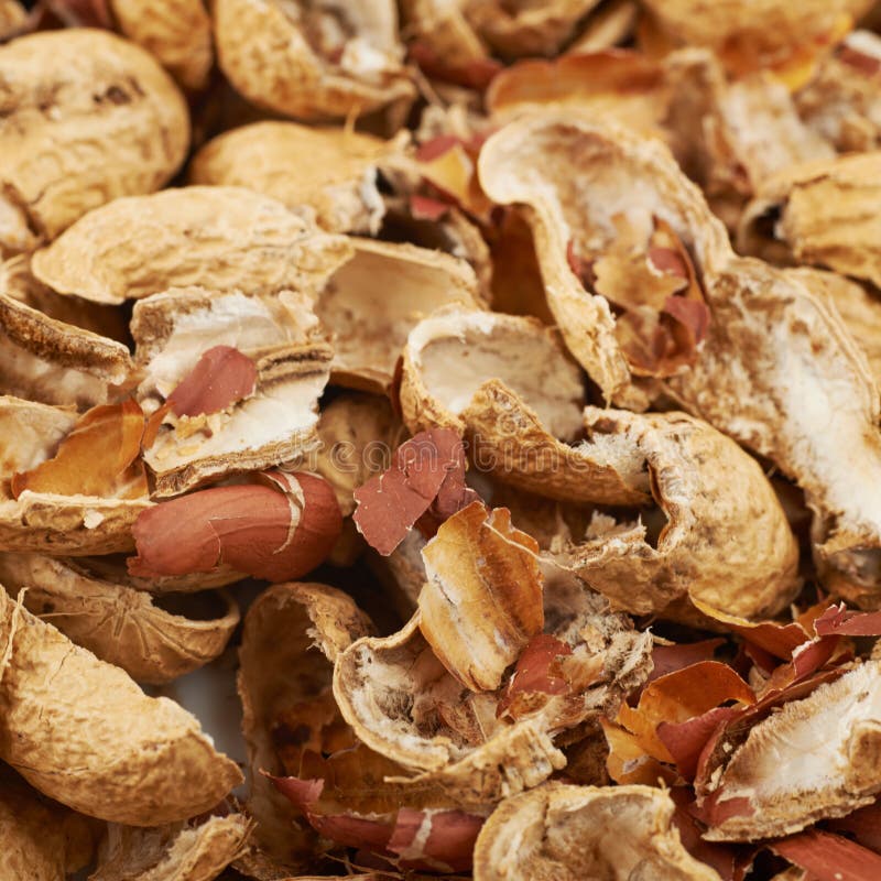 Surface Coated with Peanut Shells Stock Image - Image of allergic ...