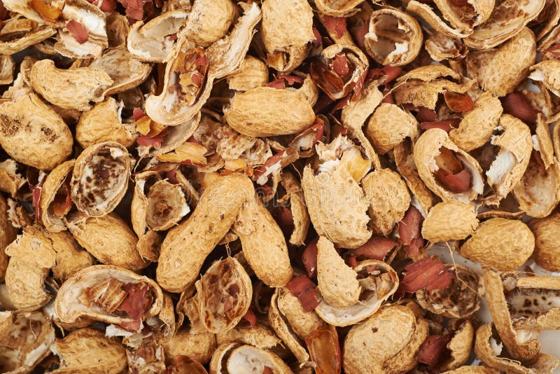 Surface Coated with Peanut Shells Stock Photo - Image of allergic ...
