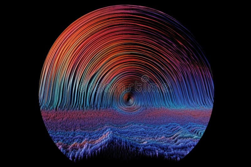 Surface of a Compact Disc with Data Grooves Stock Illustration ...