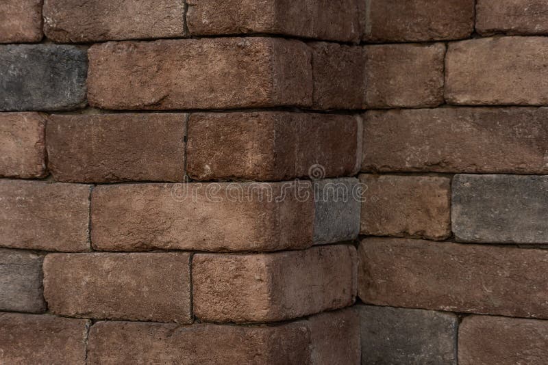 Texture of Corner Vintage Red Brick Wall Stock Photo - Image of ...
