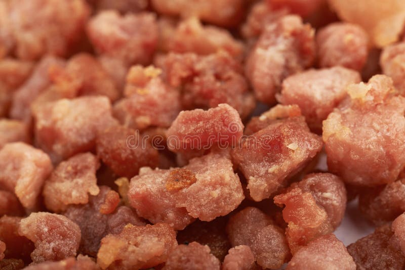 Surface Covered with Bacon Bits Stock Photo - Image of cubes, cubed ...