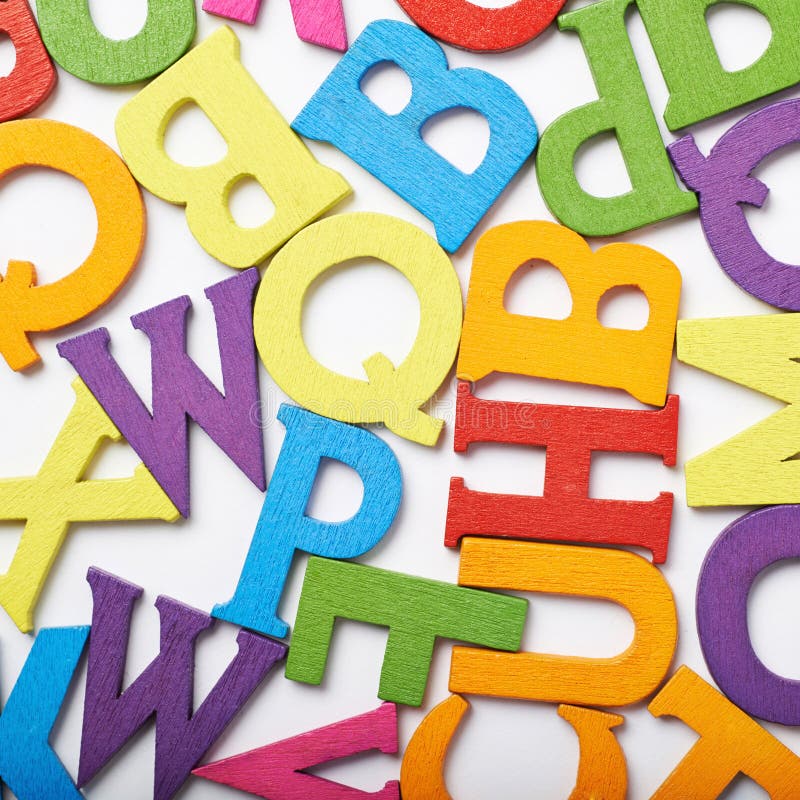 Surface Covered with Colorful Letters Stock Image - Image of learning ...