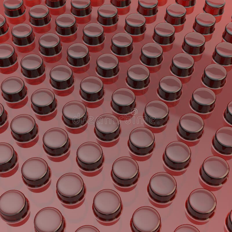 Surface Covered with Cylindrical Bumps Stock Illustration ...