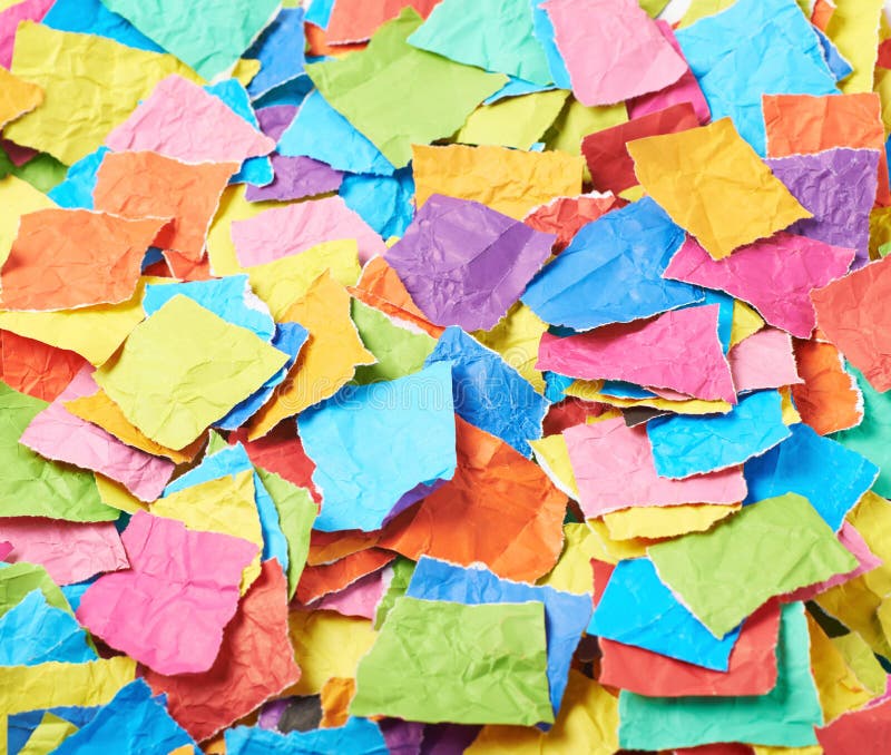 Surface Covered with Pieces of Paper Stock Image - Image of color ...