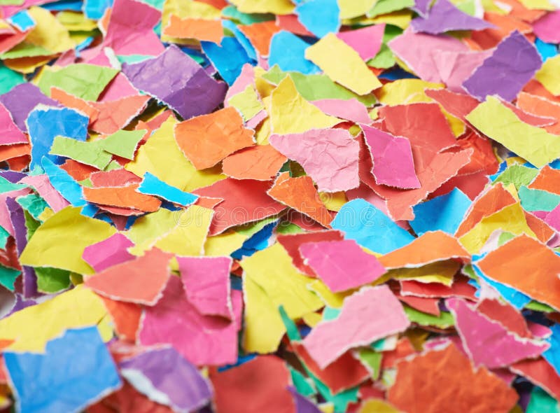 Surface Covered with Pieces of Paper Stock Image - Image of abstract ...
