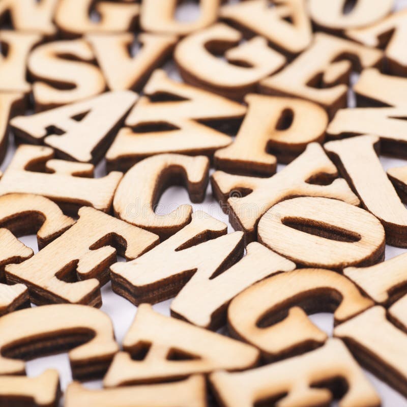 Surface Covered with Wooden Letters Stock Photo - Image of alphabet ...